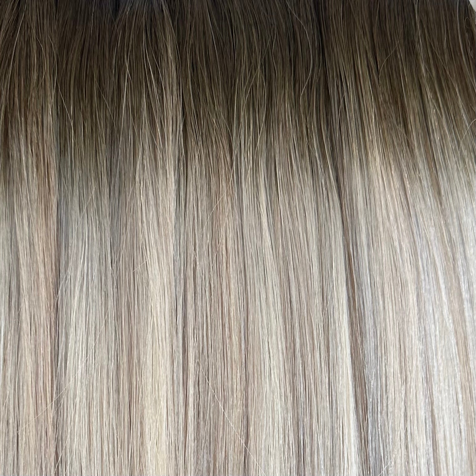 Dark Rooted Marble Blonde Piano - Keratin Flat Tips – Intertwined Hair ...