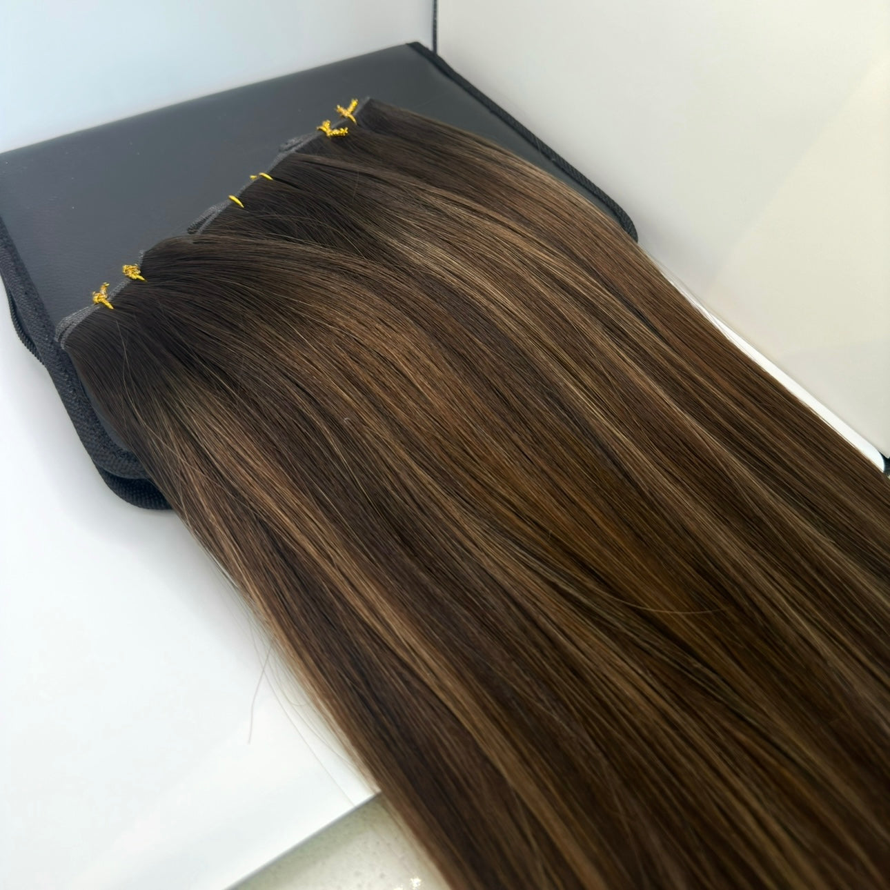 Rooted Walnut Brown Piano - Intermix Weft – Intertwined Hair Extensions