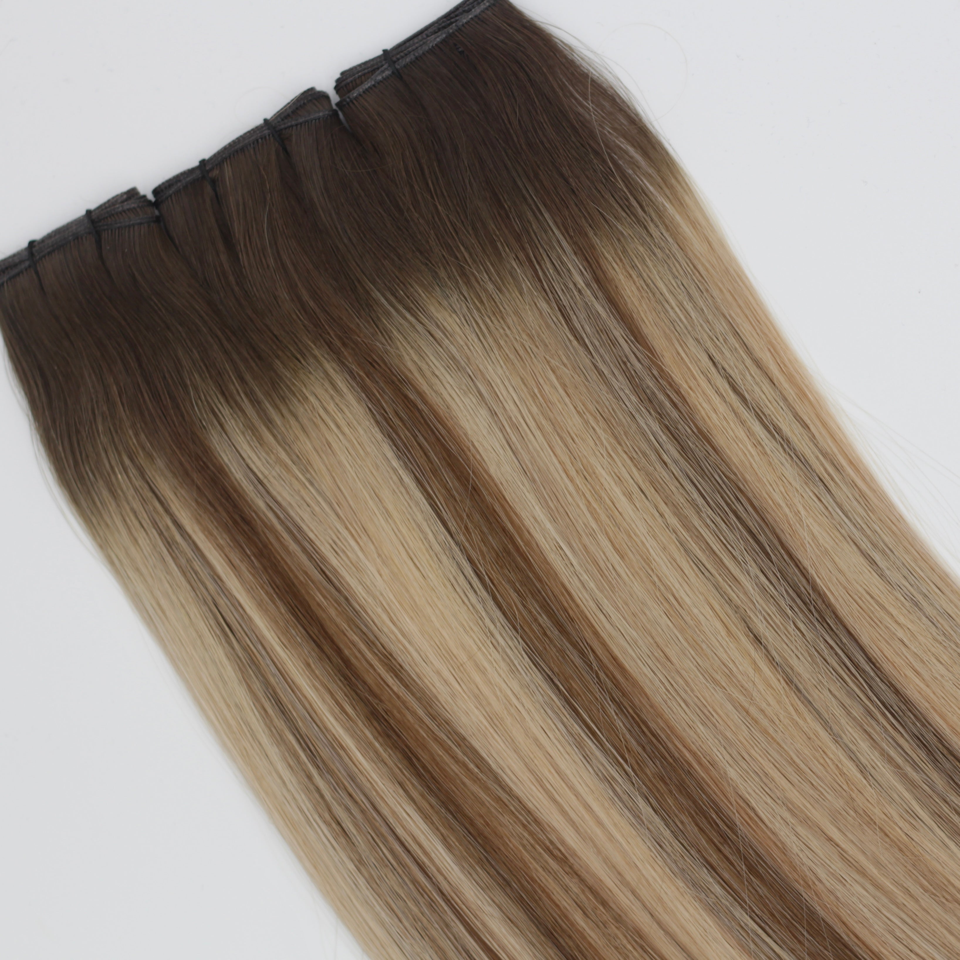 Rooted Coconut Blonde Piano - Intermix Weft – Intertwined Hair Extensions