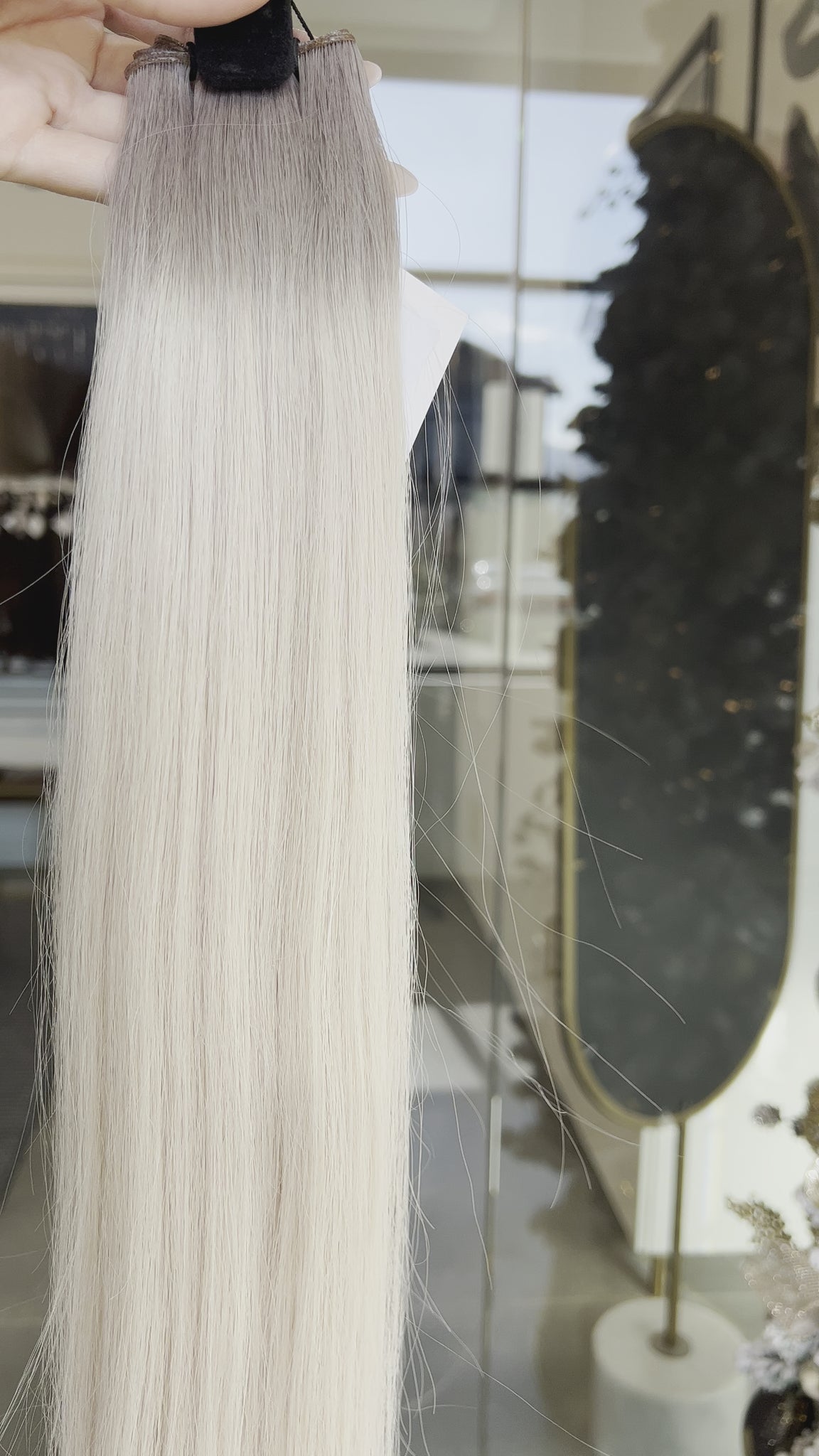 Rooted Platinum Ash Blonde - InterMix Wefts – Intertwined Hair Extensions